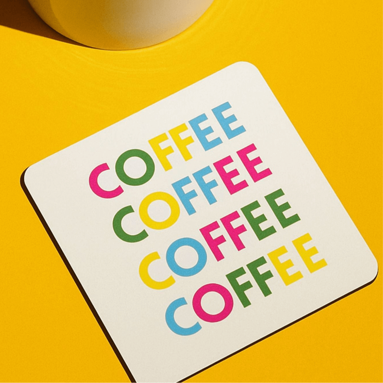 Coffee Drink Coaster - Vibrant & Fun Table Decor – Drink Pretty